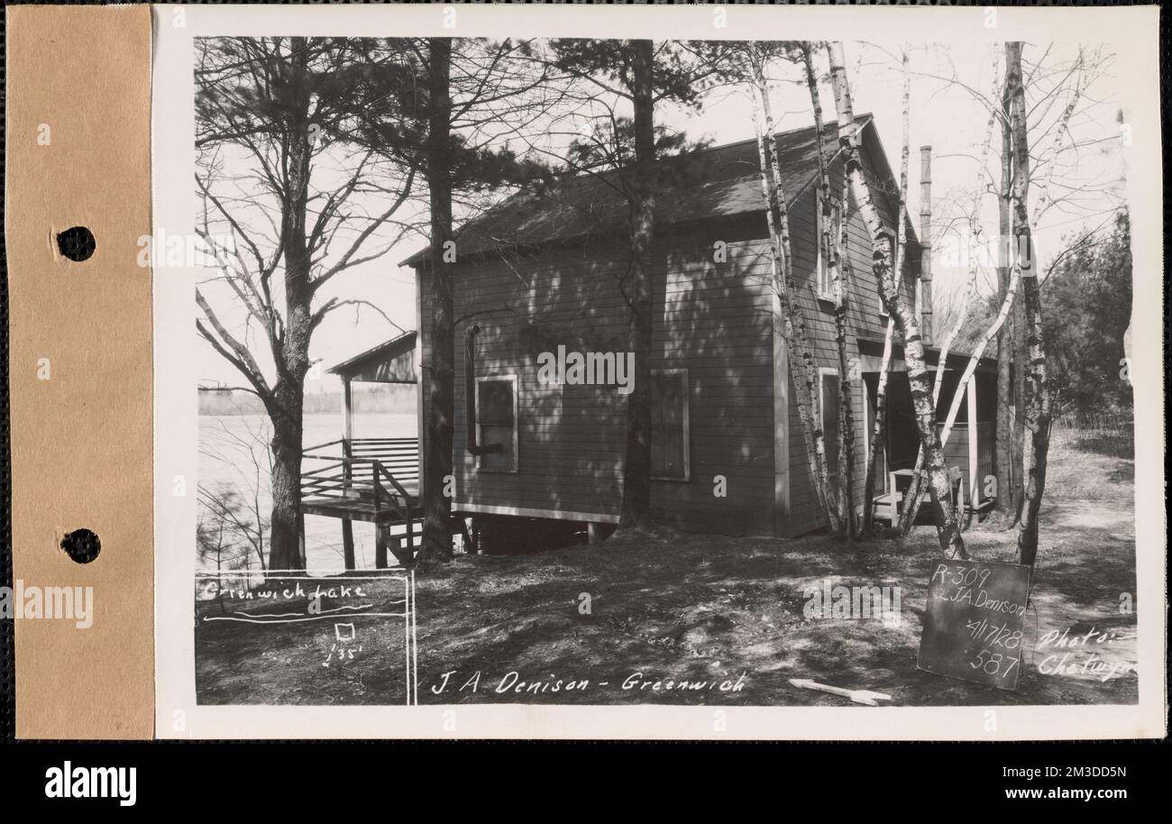 John A. Denison, camp, Greenwich Lake, Greenwich, Mass., Apr. 17, 1928 ...