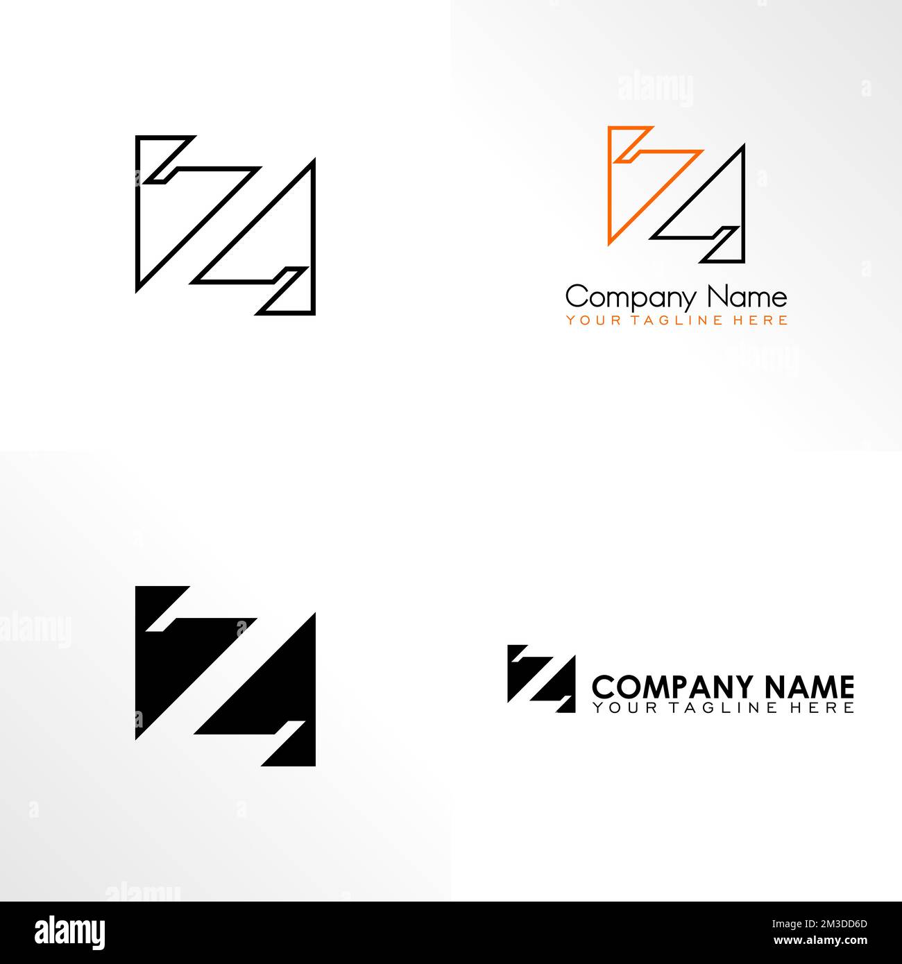 letter or word Z font in negative space image graphic icon logo design ...