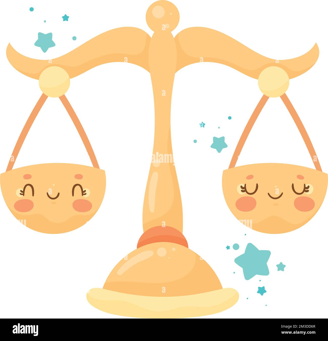 libra zodiac kawaii style character Stock Vector Image & Art - Alamy