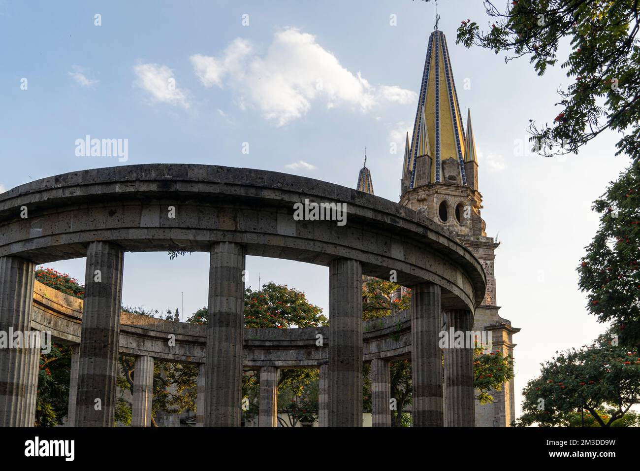 Low angle perspective of part of Rotonda de los jaliscienses ilustres ...