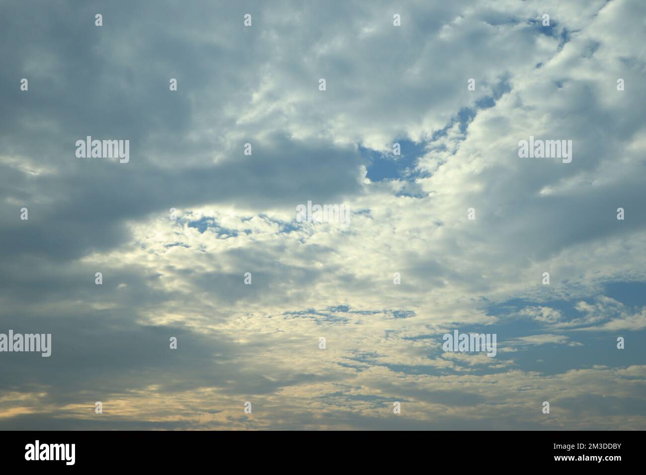 Blue sky with cloud. Clearing day and Good weather in the morning Stock Photo - Alamy