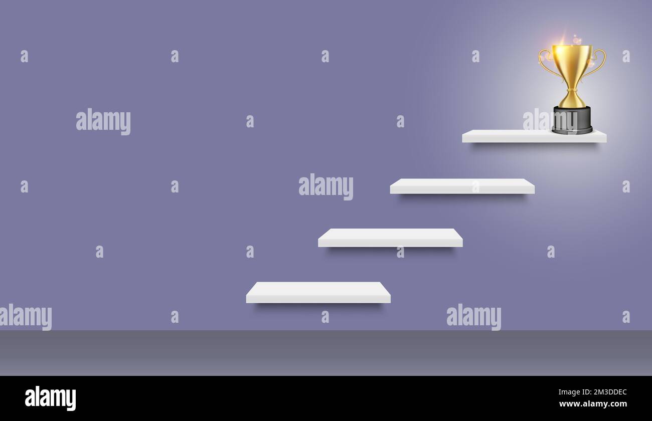 Step to success to get golden prize vector Stock Vector Image & Art - Alamy