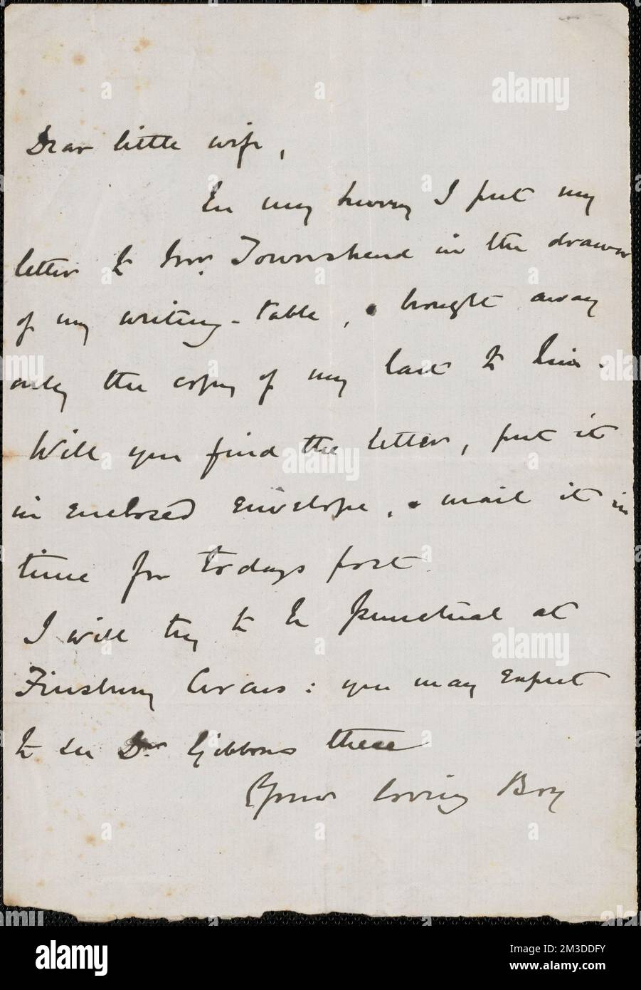 [John Biddulph Martin] autograph note signed to [Victoria Woodhull ...