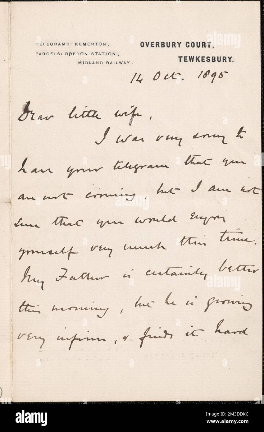 [John Biddulph Martin] autograph note signed to [Victoria Woodhull ...