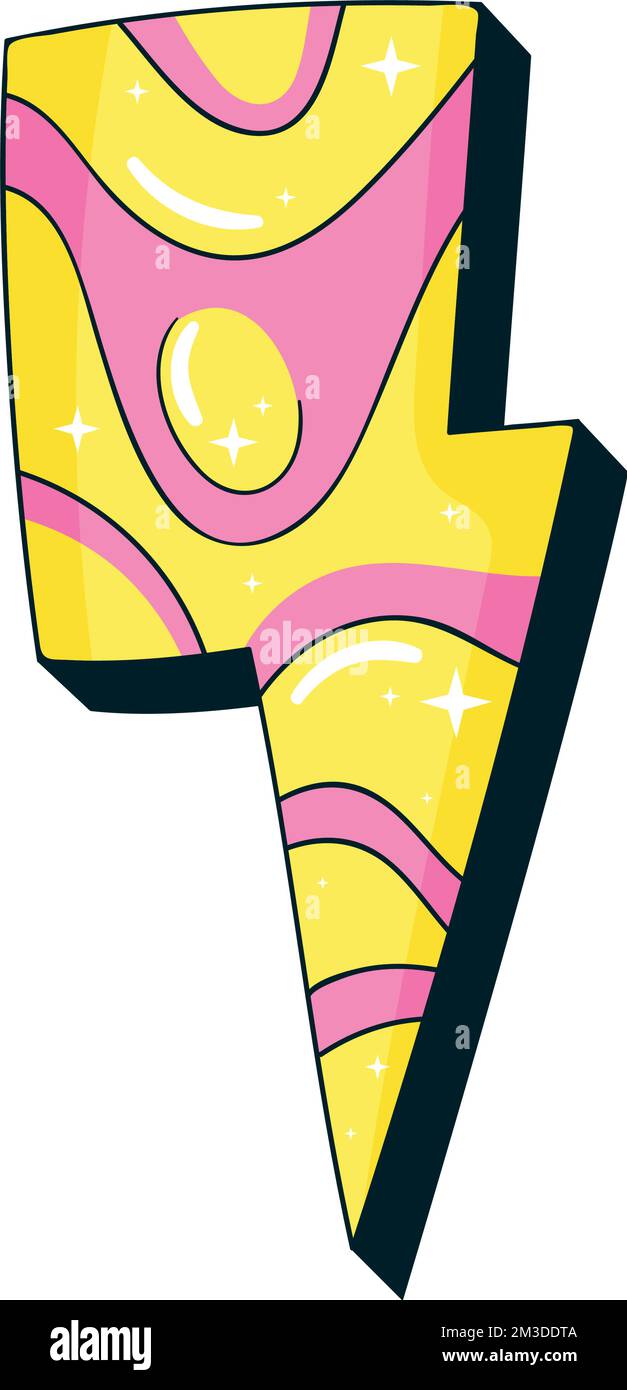 thunder ray psychedelic style icon Stock Vector Image & Art - Alamy