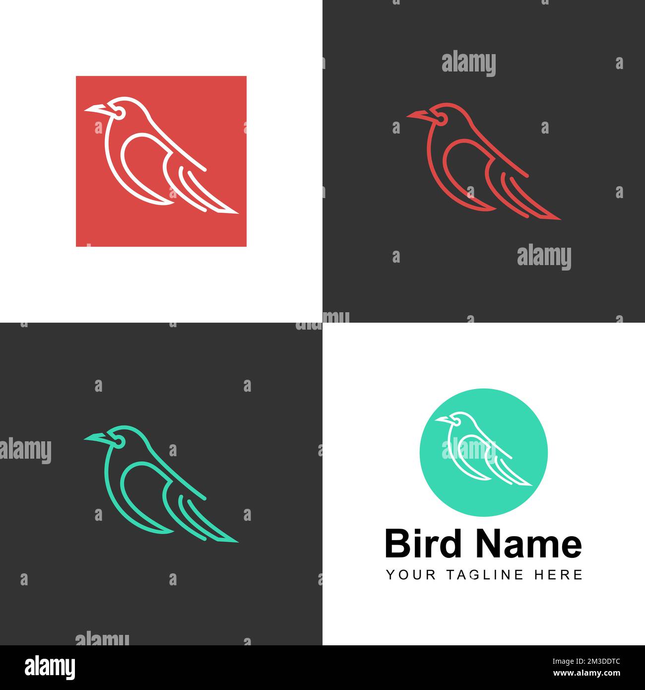 Unique bird in line art image graphic icon logo design abstract concept vector stock. Can be ...