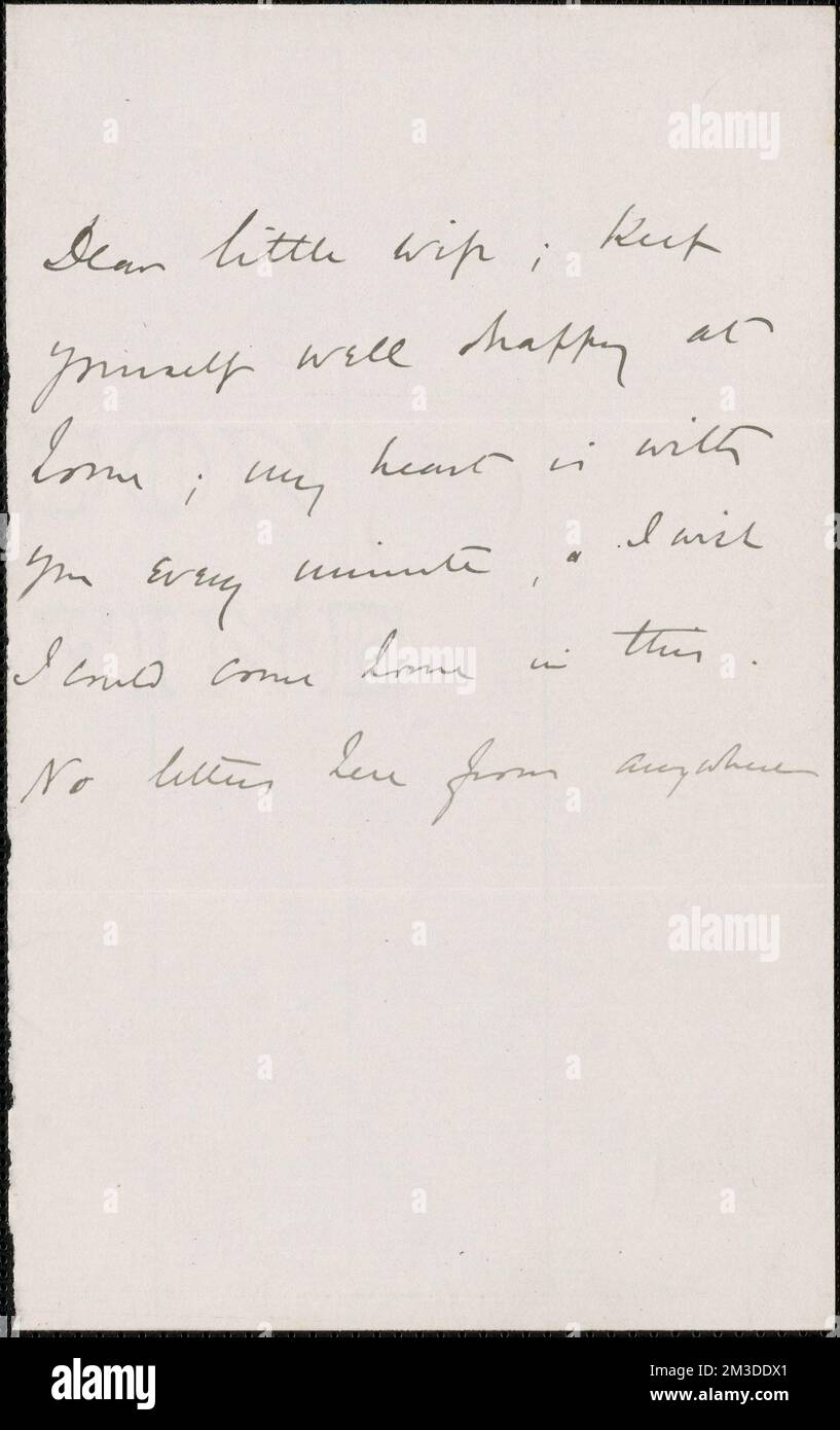 [John Biddulph Martin] autograph note to [Victoria Woodhull Martin ...