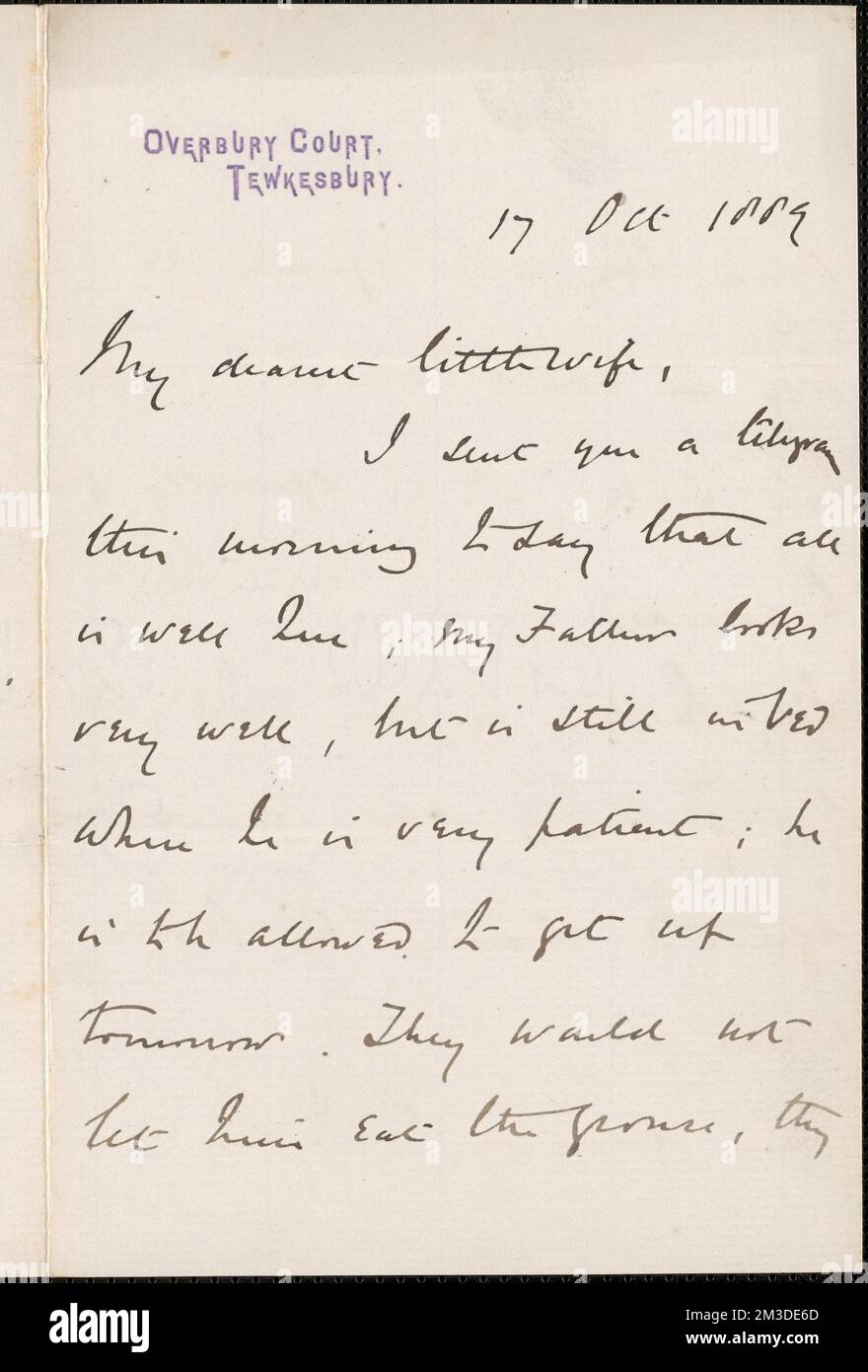 [John Biddulph Martin] autograph note to [Victoria Woodhull Martin ...