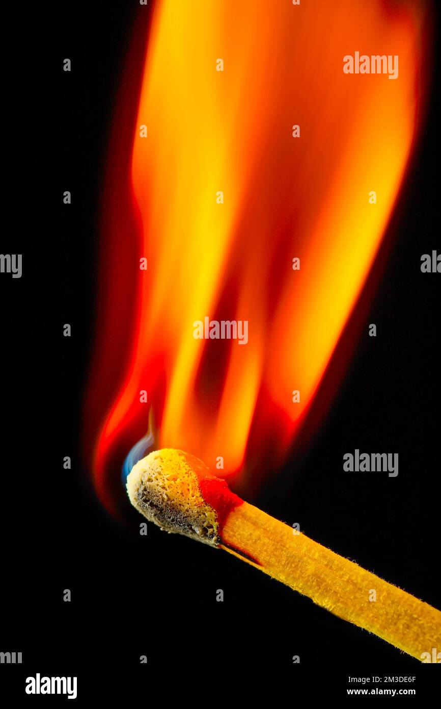 Match ignited flame match head hi-res stock photography and images - Alamy