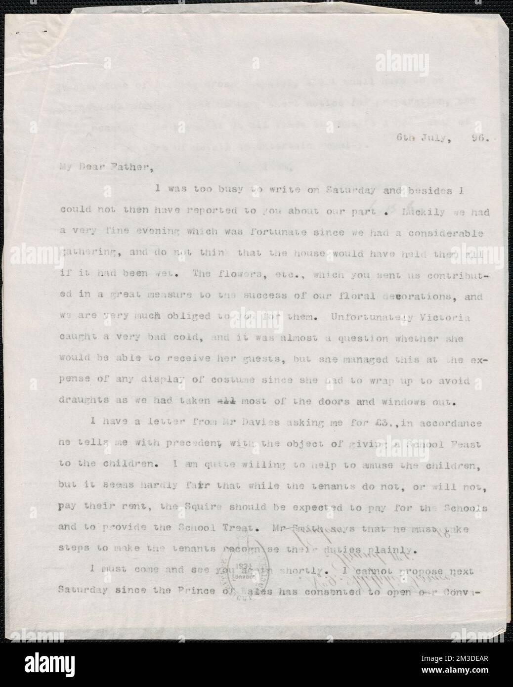 6 july 1896 hi-res stock photography and images - Alamy