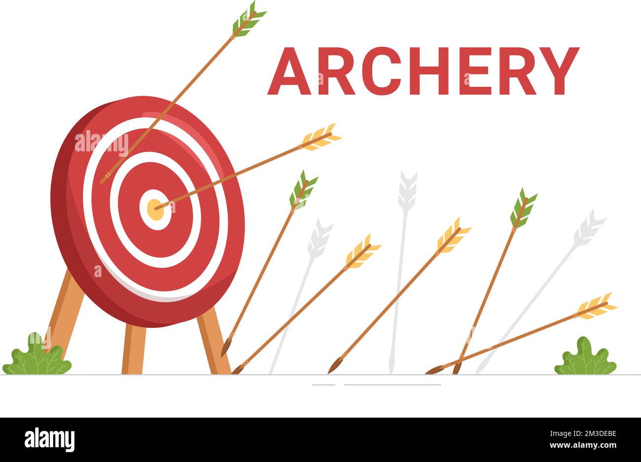 Archery Sport with Bow and Arrow Pointing at Target for Outdoor ...