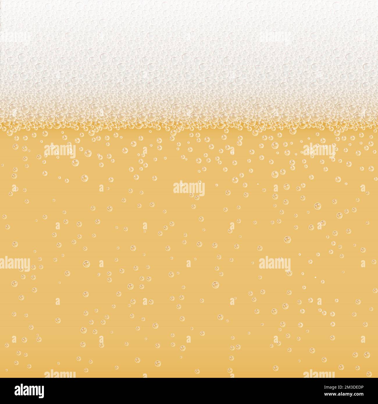 Realistic Bubbles and White Beer Foam. Cool Liquid Drink for Bar, Pub ...