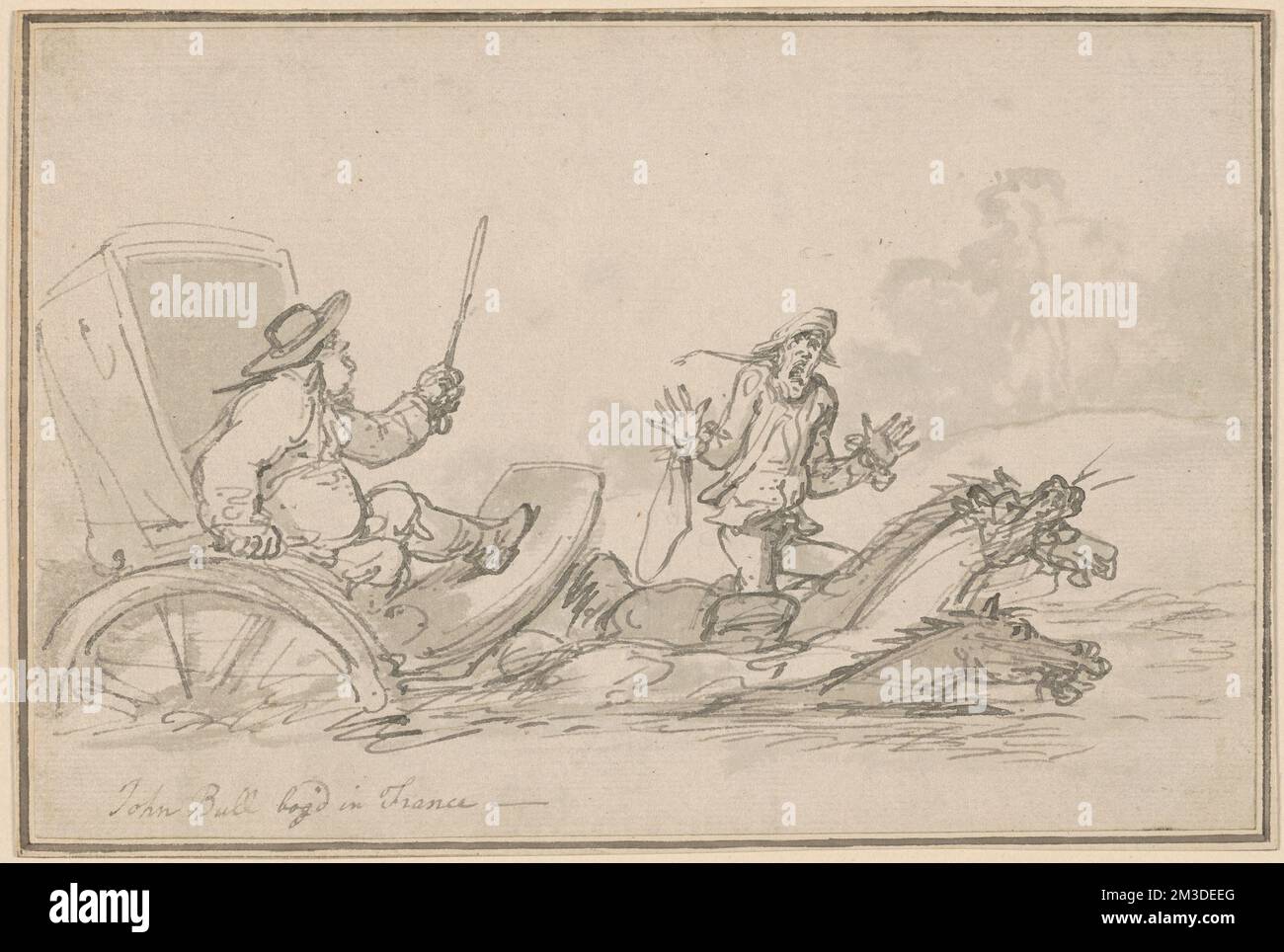 John Bull bog'd in France , Horses, Carriages & coaches, Wetlands, John ...