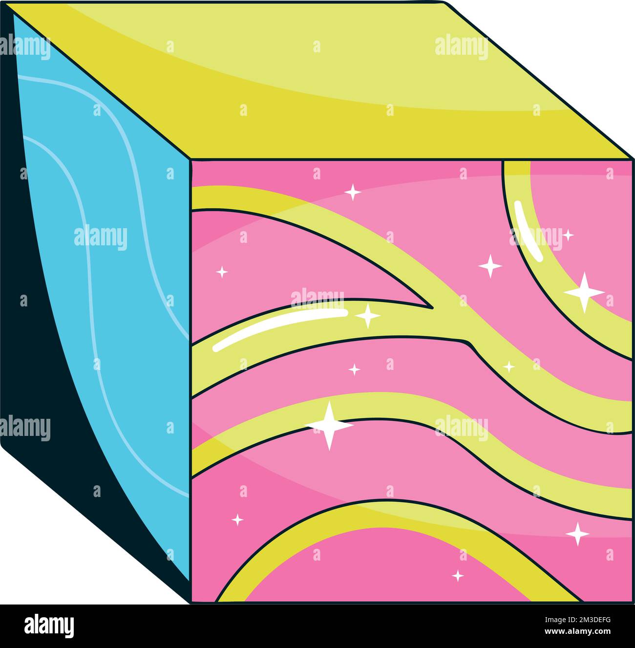 colorful cube psychedelic style icon Stock Vector Image & Art - Alamy