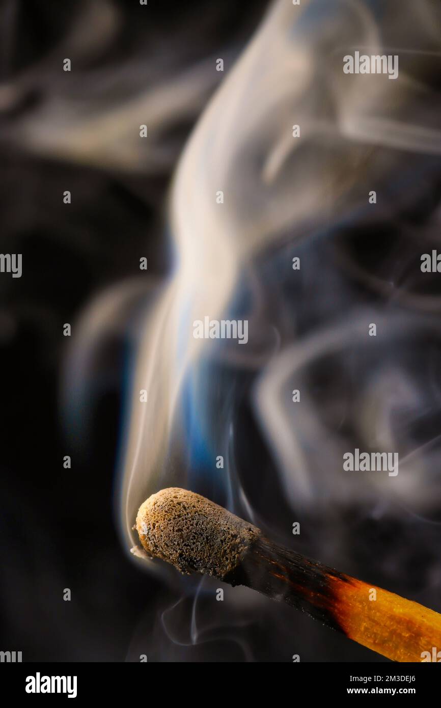 Smoking Match Head Stock Photo - Alamy