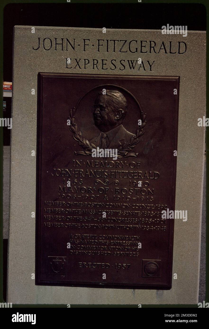 John F. Fitzgerald Expressway plaque , Historical markers, Fitzgerald ...