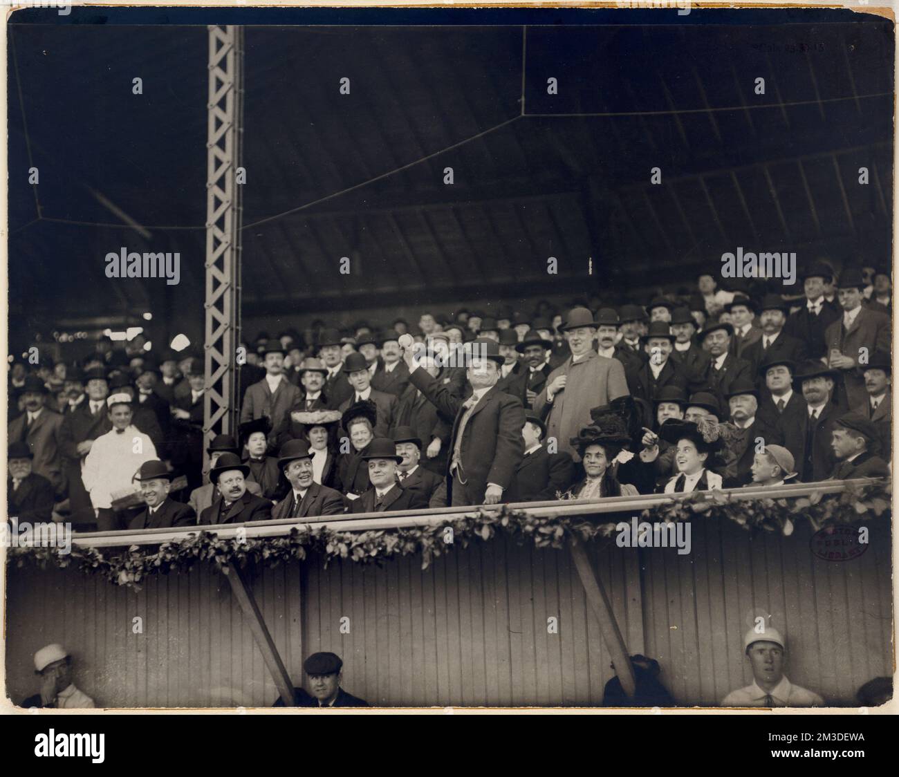 John F. Fitzgerald throws out the first ball of the season at the ...