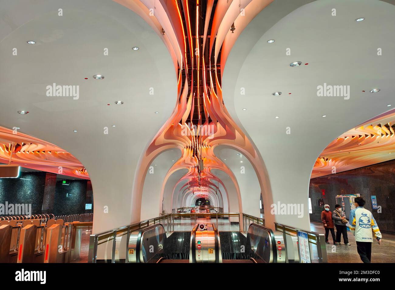 SHANGHAI, CHINA - DECEMBER 14, 2022 - Yuyuan Station on Metro Line 14 ...