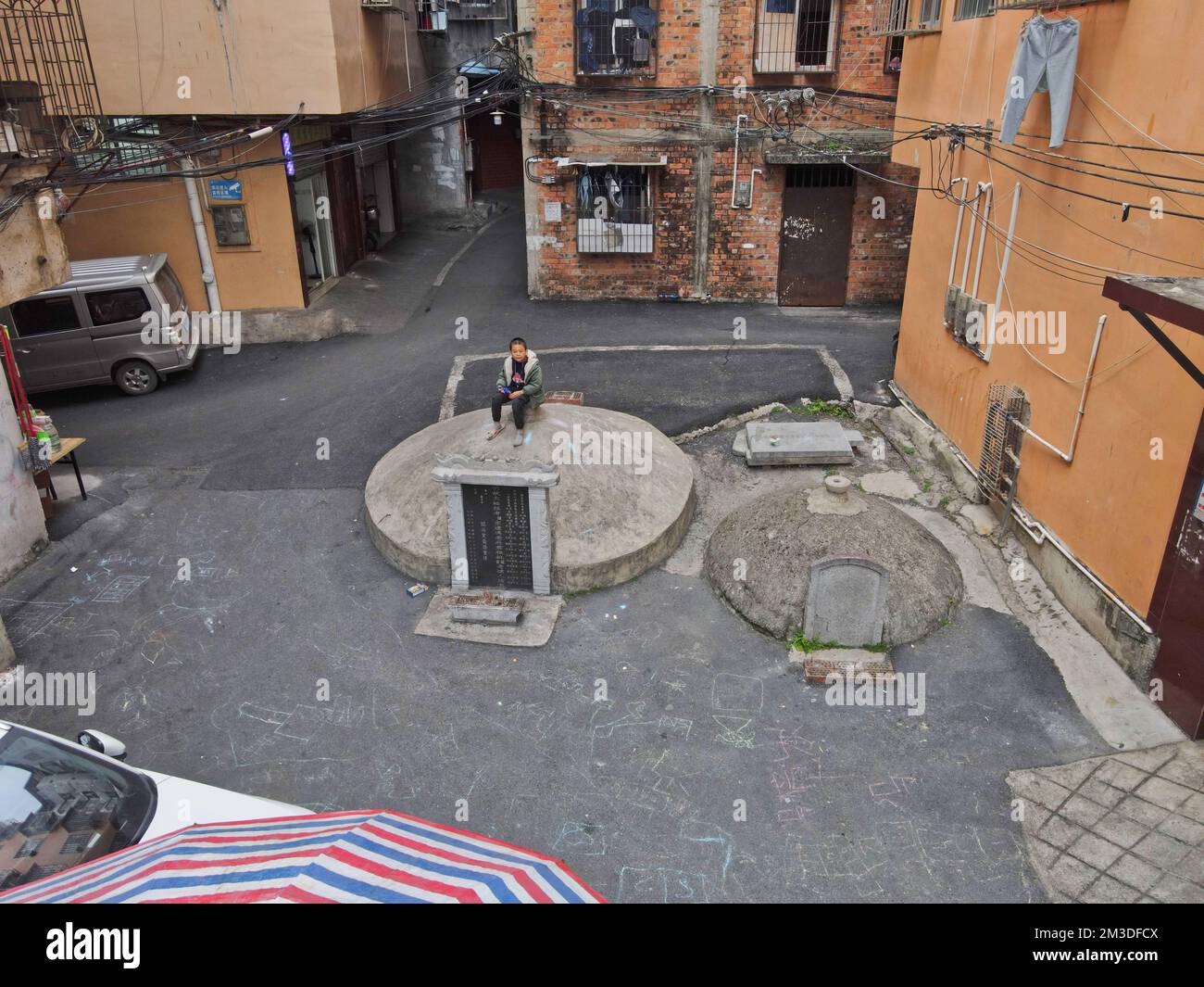 NANNING, CHINA - DECEMBER 10, 2022 - Hidden among the densely packed ...