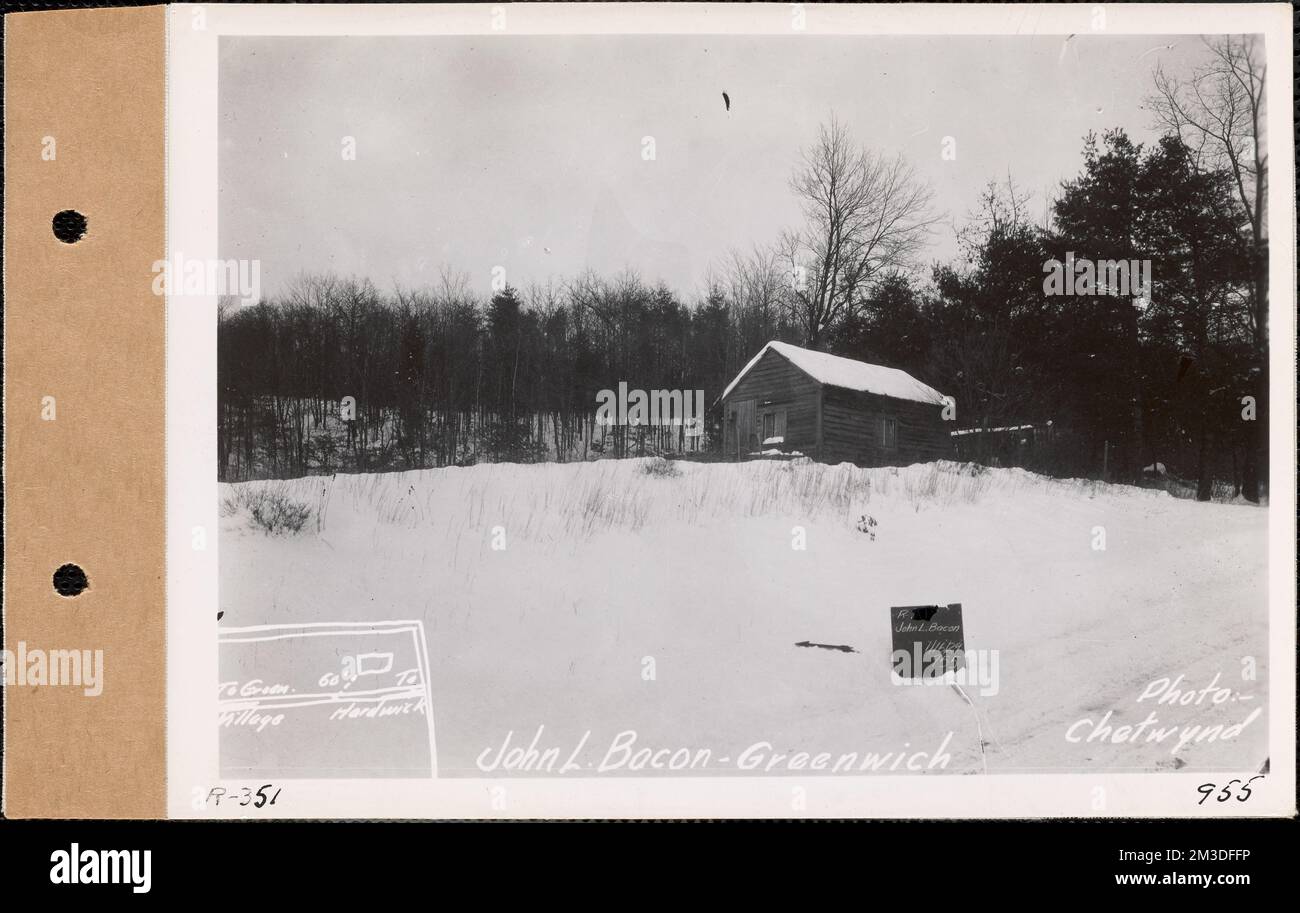 John L. Bacon, barn, Greenwich, Mass., Jan. 16, 1929 : Parcel no. 351 ...