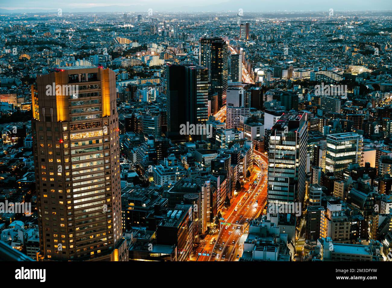 Tokyo metropolis seen from the Sky Stage at Shibuya Sky Stock Photo - Alamy