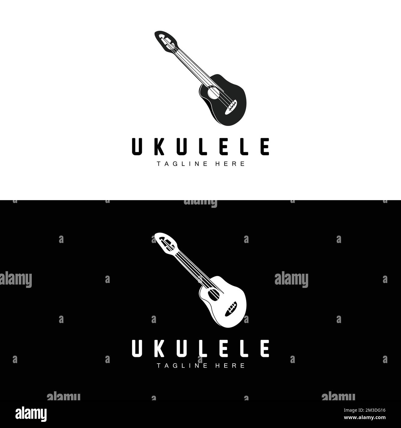 Minimalist Ukulele Music Logo Design Ukulele Guitar Vector Ukelele
