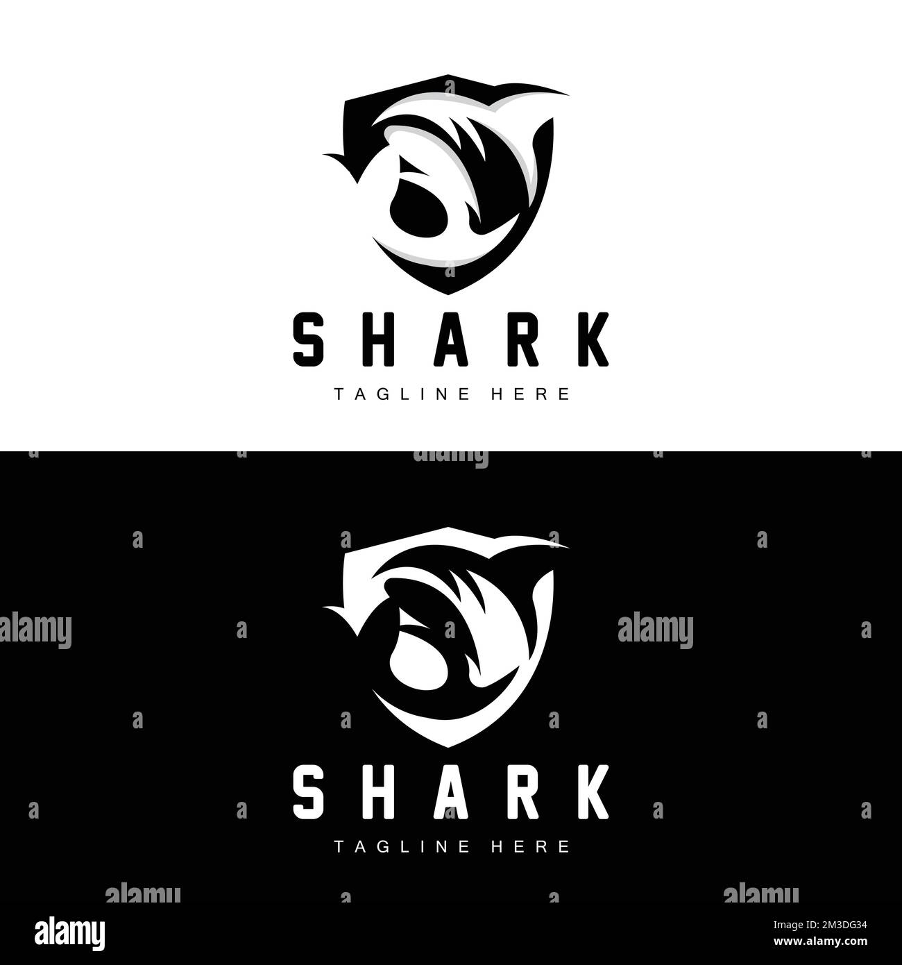 Shark Logo, Wild Fish Vector Illustration, Ocean Predator, Product ...