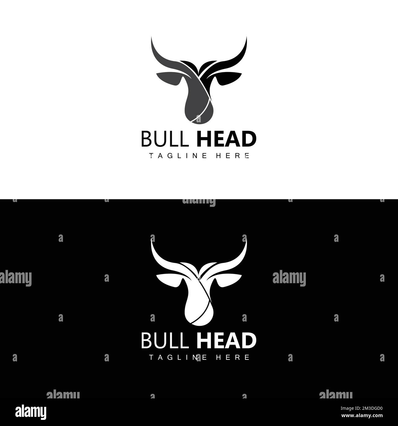 Bull Head Logo, Farm Animal Vector, Livestock Illustration, Company ...