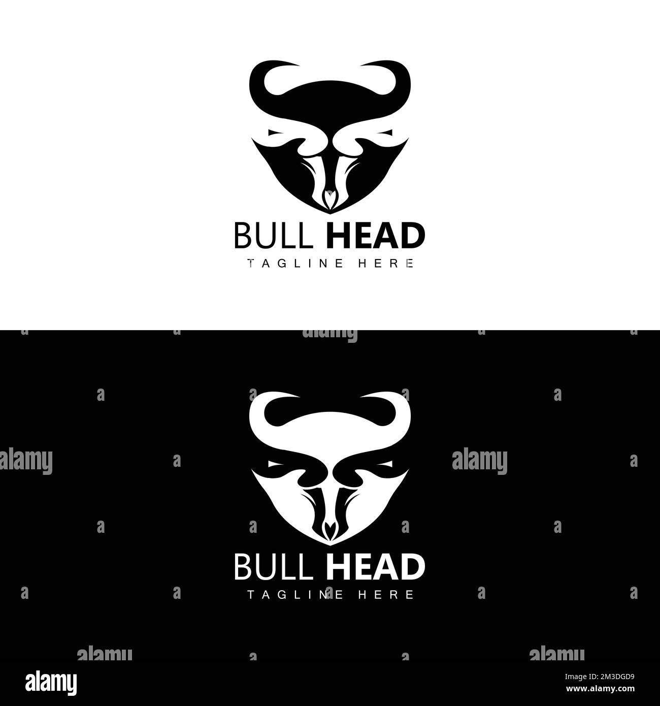 Bull Head Logo, Farm Animal Vector, Livestock Illustration, Company ...