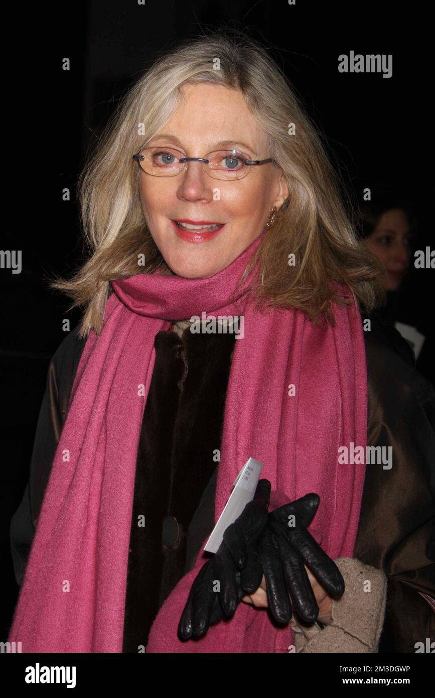 Blythe Danner attends the Off-Broadway opening night performance of ...