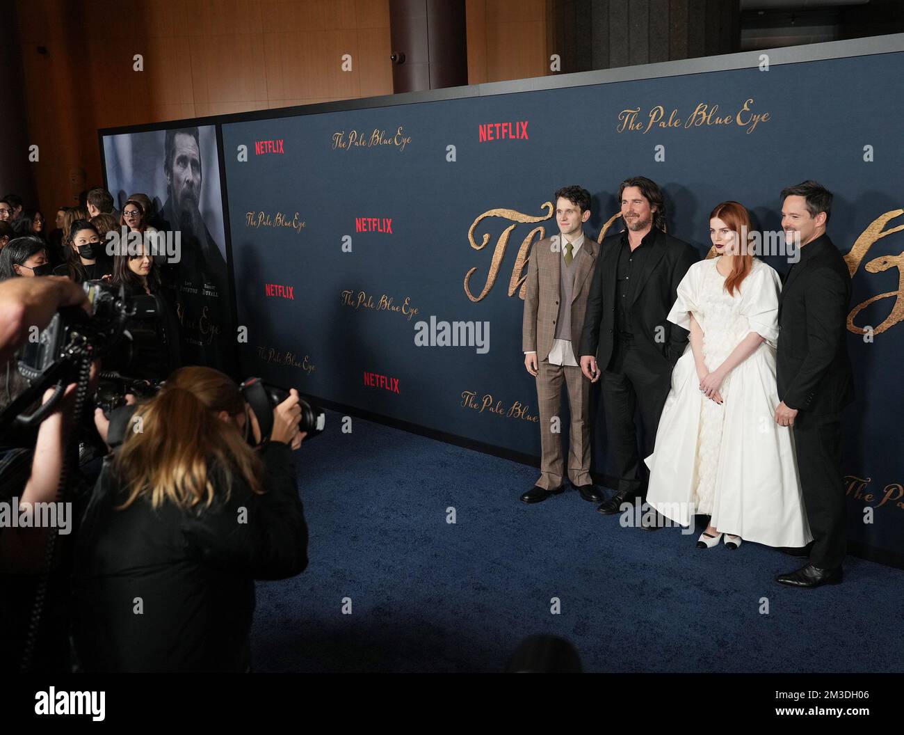 (L-R) Harry Melling, Christian Bale, Lucy Boynton and Director Scott ...