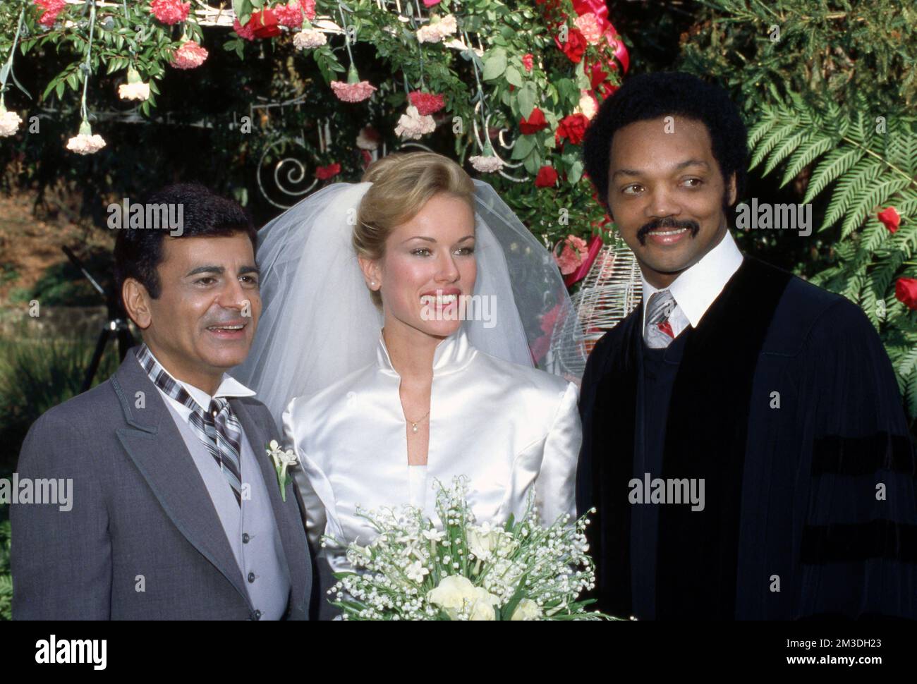 Jean Kasem and Casey Kasem with Reverend Jesse Jackson At Their Wedding ...