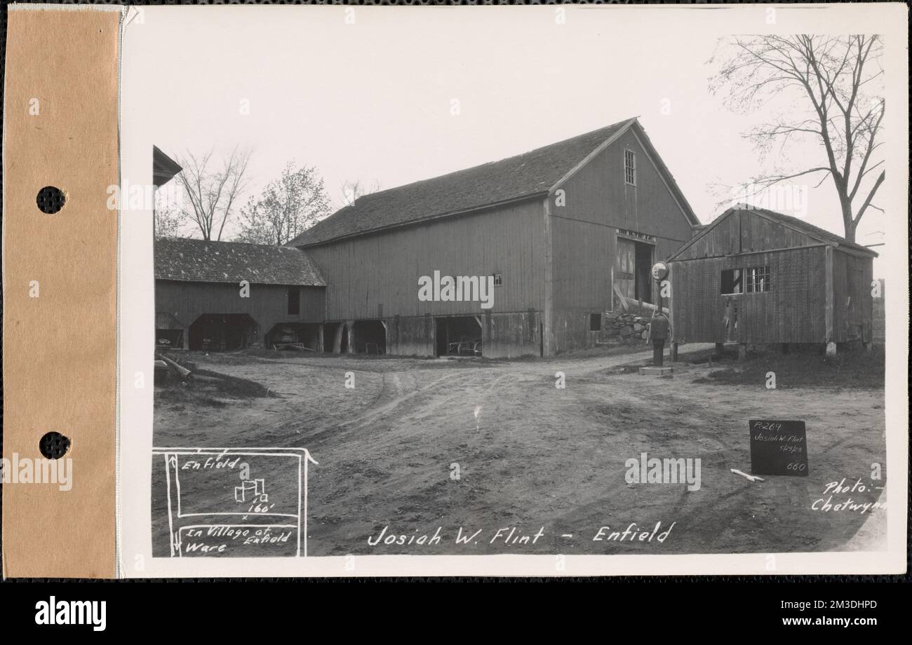Josiah W. Flint, barn and shed (Ely), Enfield, Mass., May 25, 1928 ...