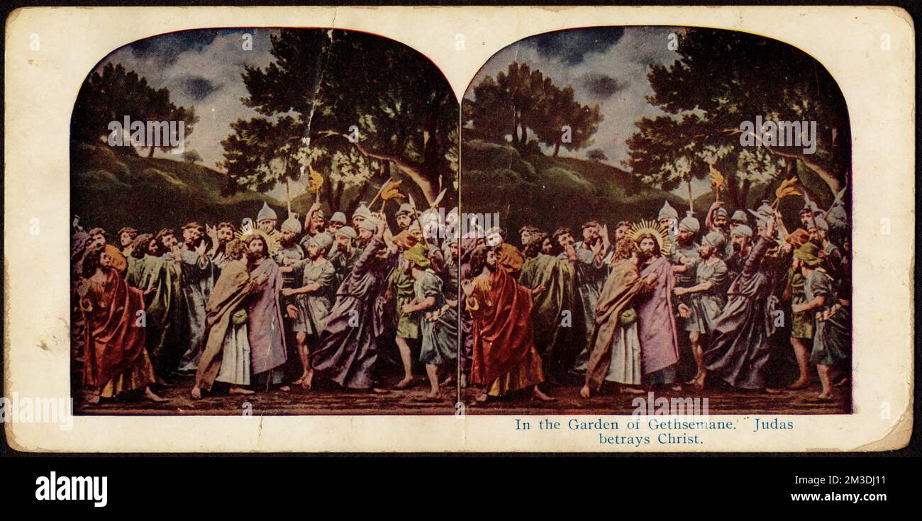 Judas betraying Christ , Biblical events, Jesus Christ Stock Photo - Alamy