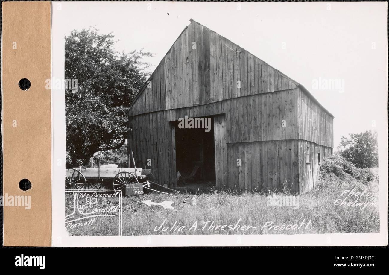 Julia A. Thresher, barn, Prescott, Mass., July 16, 1928 : Parcel no ...