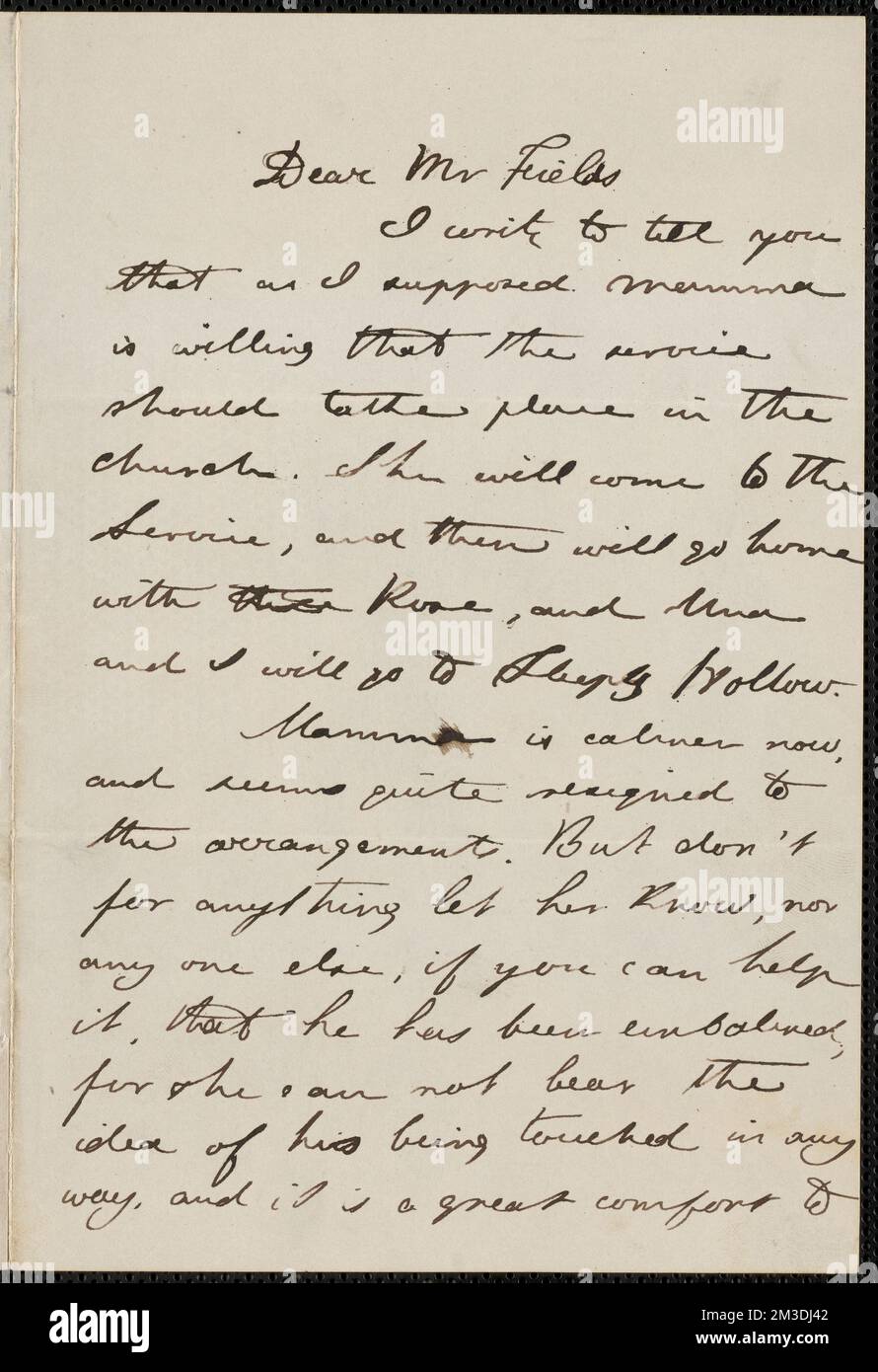 Julian Hawthorne autograph letter signed to James Thomas Fields ...