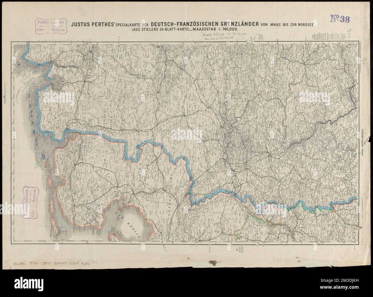 Justus Perthes' specialkarte der Deutsch-Französischen Grenzländer von ...