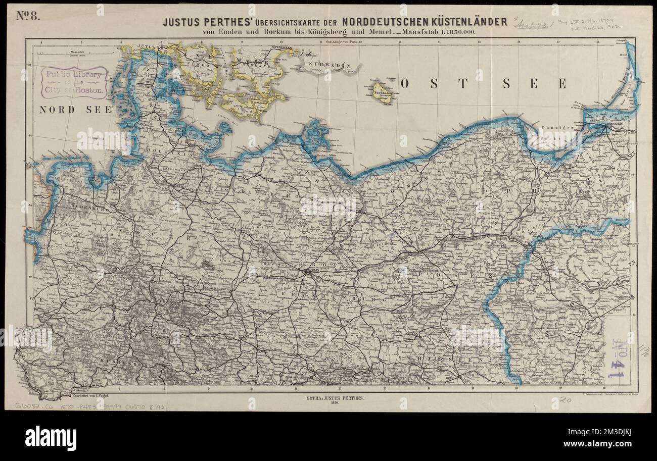 Justus Perthes' übersichtskarte der norddeutschen küstenländer von ...