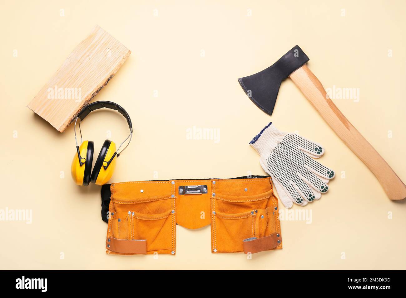 Frame made of carpenter's tool on yellow background Stock Photo - Alamy
