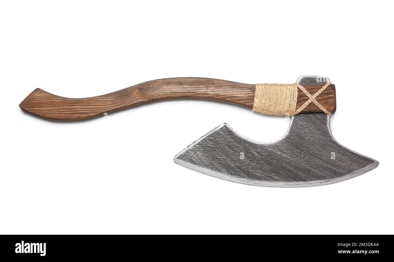 Sharp ax on white background Stock Photo - Alamy