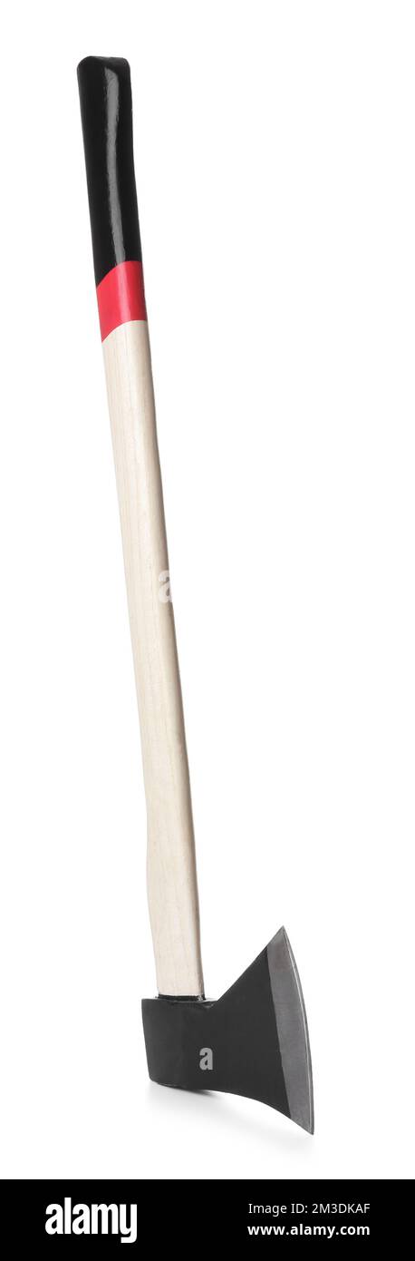 Sharp ax on white background Stock Photo - Alamy