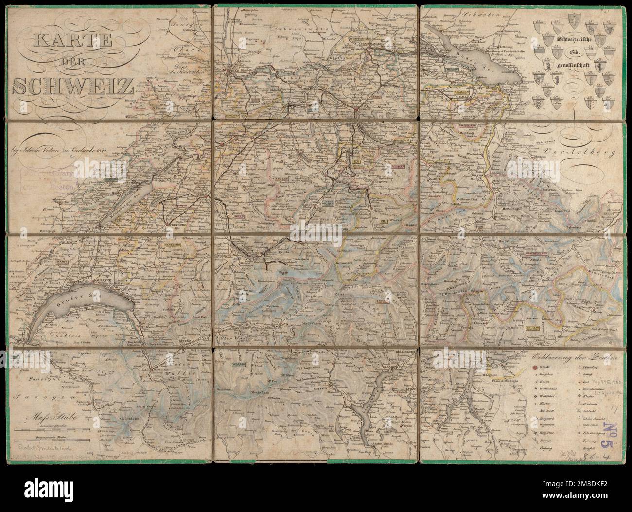 Karte der Schweiz , Switzerland, Maps Norman B. Leventhal Map Center ...