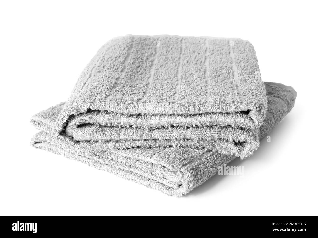 Soft terry towels on white background Stock Photo - Alamy