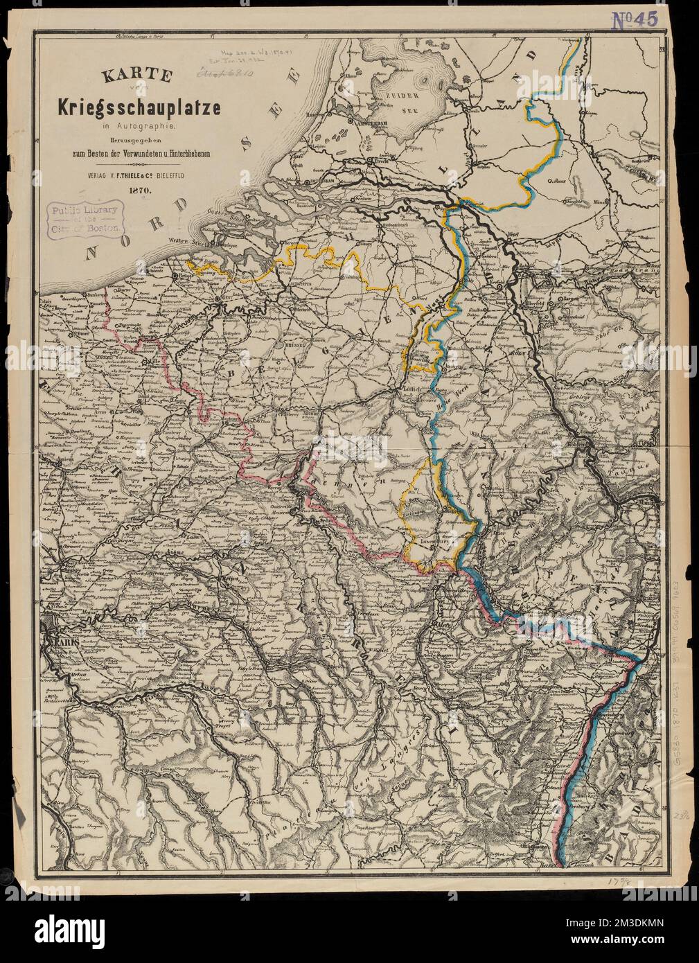 Karte vom kriegsschauplatze in autographie : herausgegeben zum besten ...