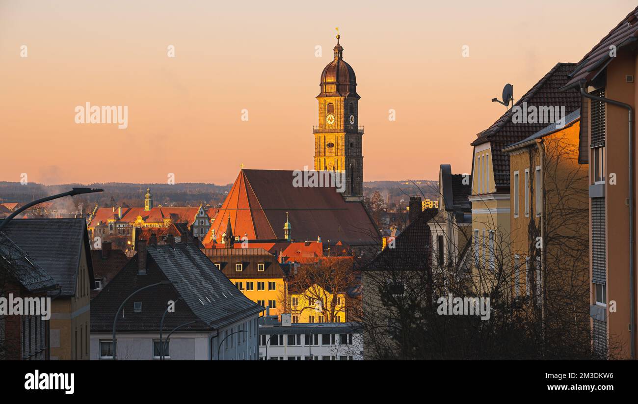 A beautiful view of Basilika St. Martin before the sunset skyline in ...