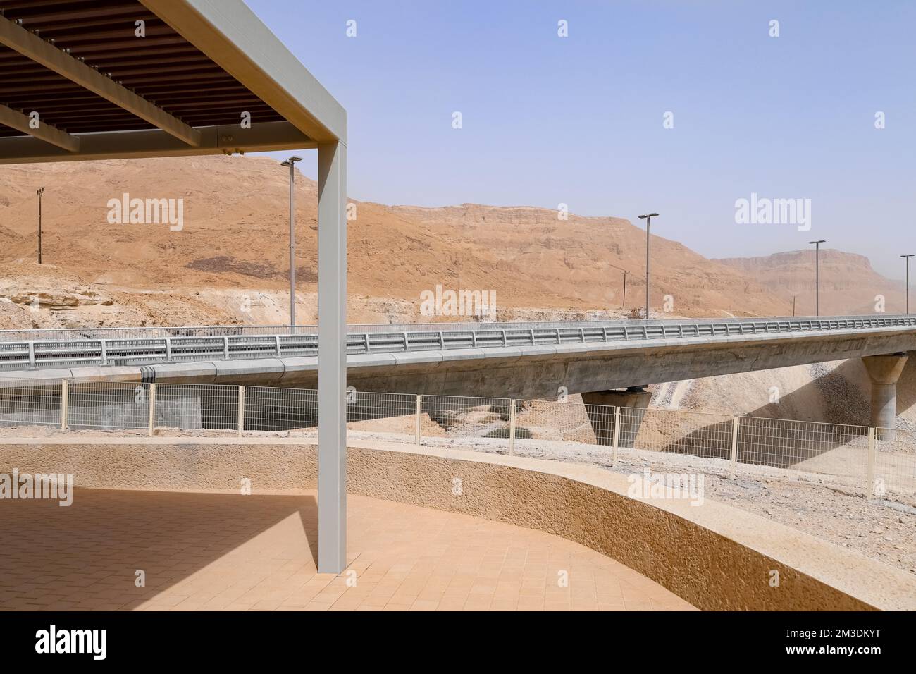 View of road bridge in desert Stock Photo - Alamy