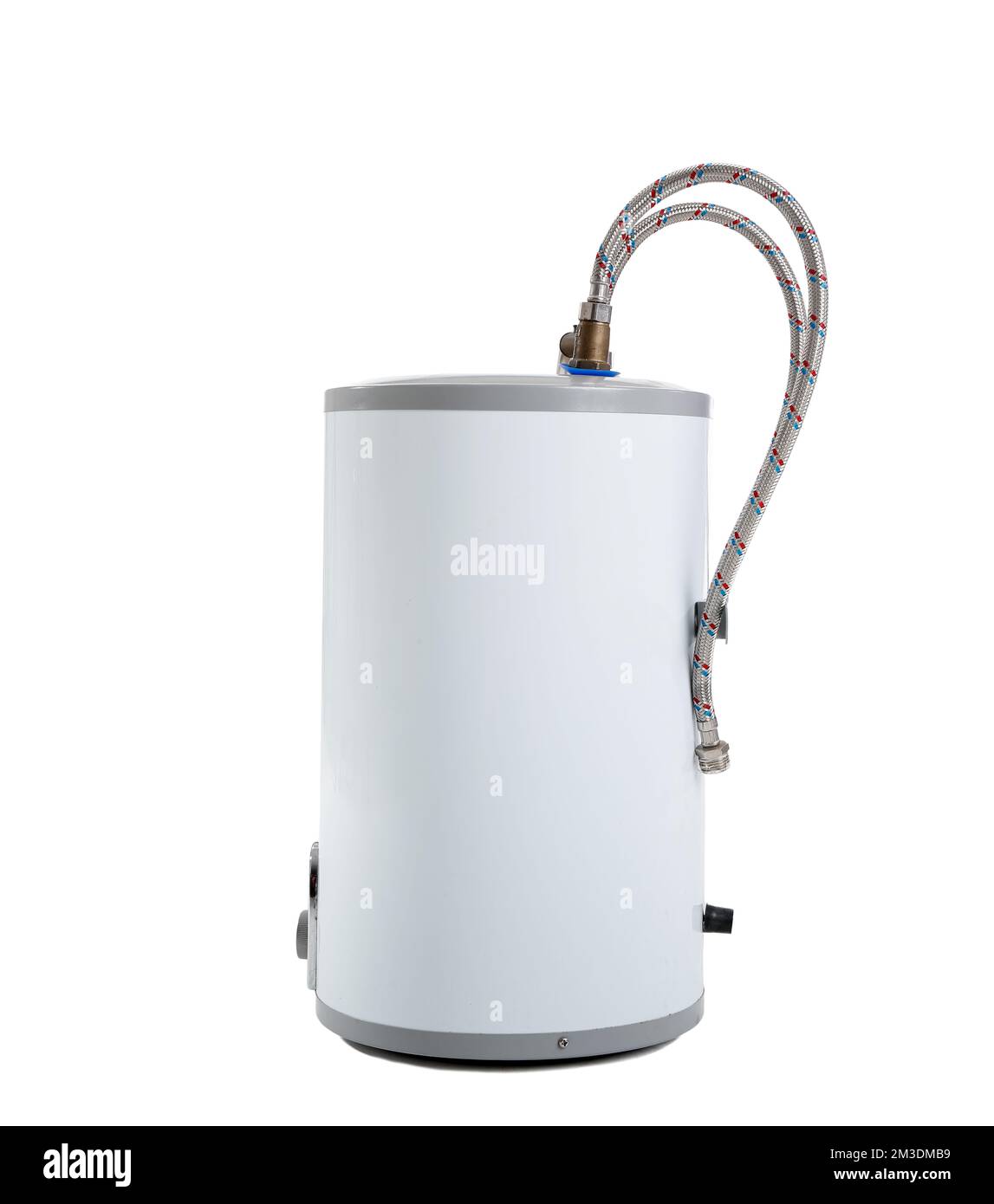 Modern electric boiler on white background Stock Photo - Alamy
