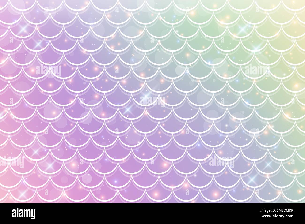 Mermaid holographic background with fish scale pattern. Pink pearl ...