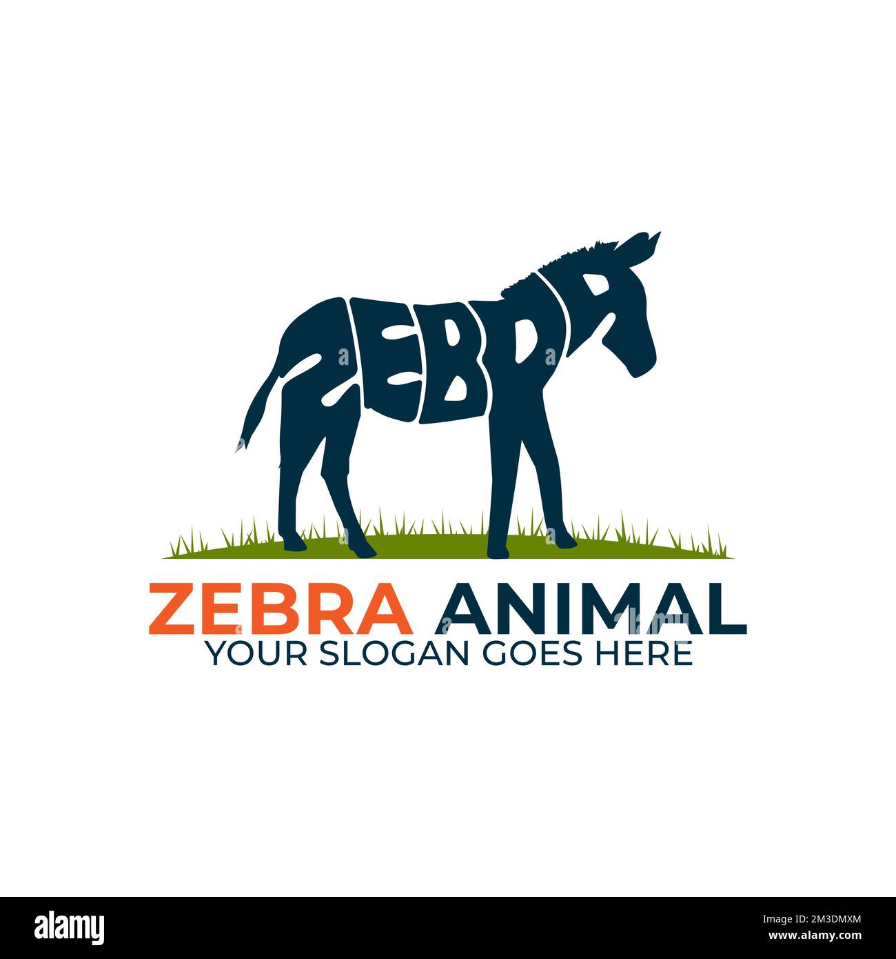 Zebra Wildlife animal logo design vector, icon with Warp Text Into the ...