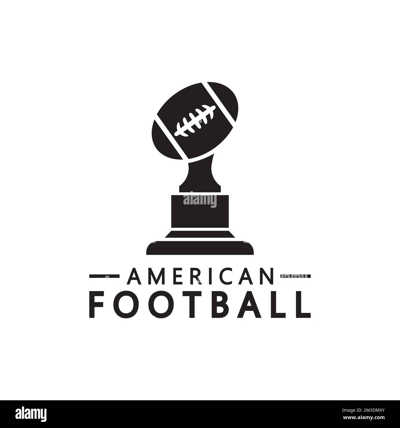 Winner American football Championship Trophy Logo Design vector icon ...